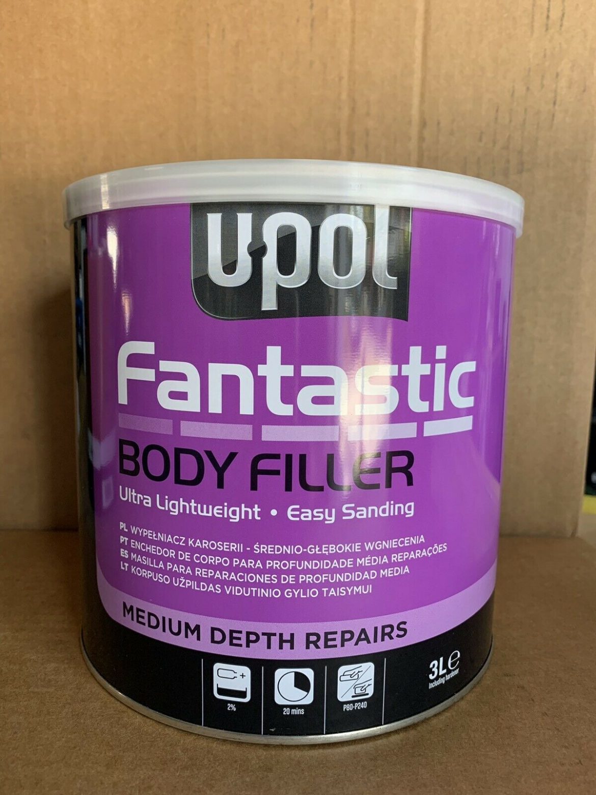 UPol Fantastic Ultra Lightweight Body Filler 3LT, Panel Repairs ...