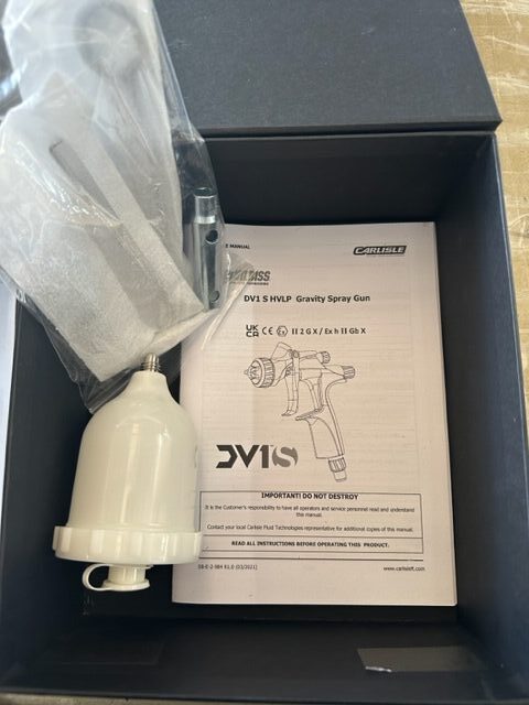 Devilbiss DV1 S Smart Repair Mini Touch Up Spray Gravity Gun. 1.0mm & 1 ...
