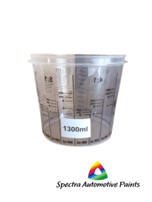 25 X 1300ml Paint Mixing Cups With Measurements - Spectra Automotive Paints
