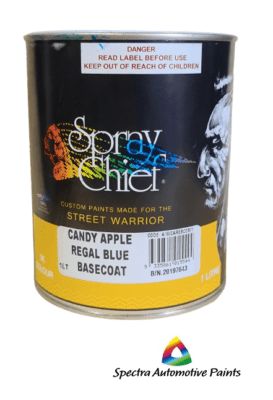 Spray Chief Candy Apple REGAL BLUE Pre Mixed 1Lt - Spectra Paints