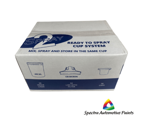 2Spray PPS Disposable Mixing Cups, 400ml, 125 Micron, Box Of 50 ...