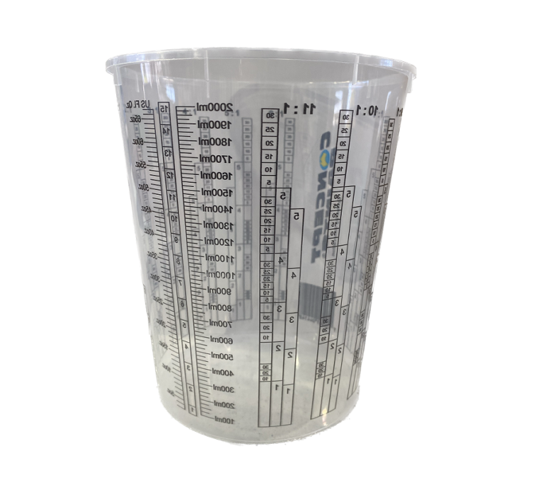 25 X 2240ml Paint Mixing Cups With Measurements - Spectra Automotive Paints