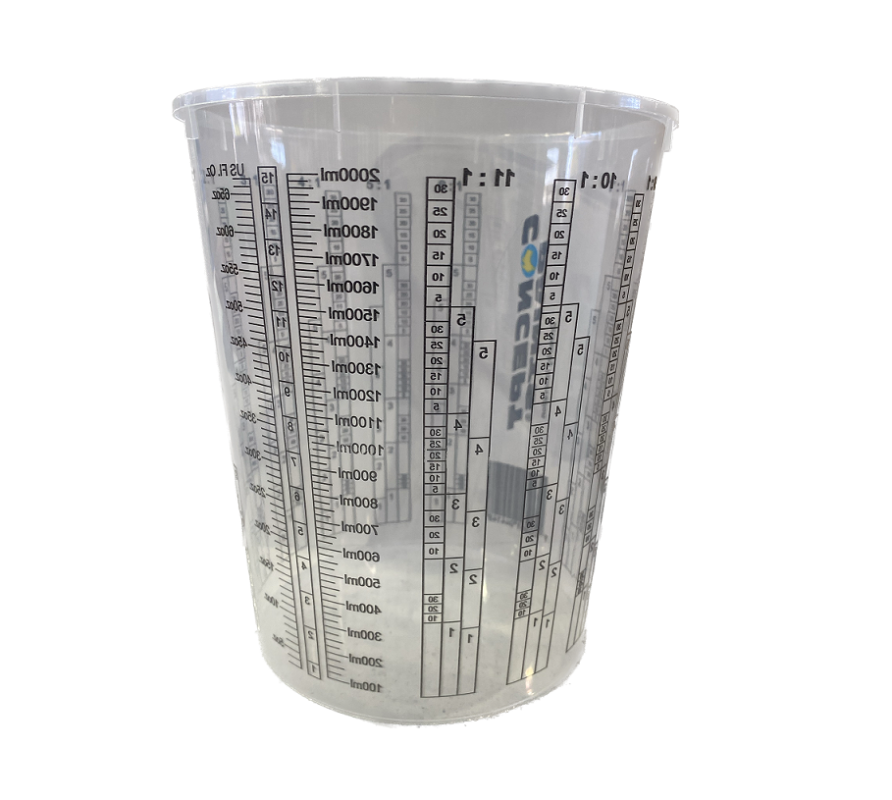 25 X 2240ml Paint Mixing Cups With Measurements - Spectra Automotive Paints