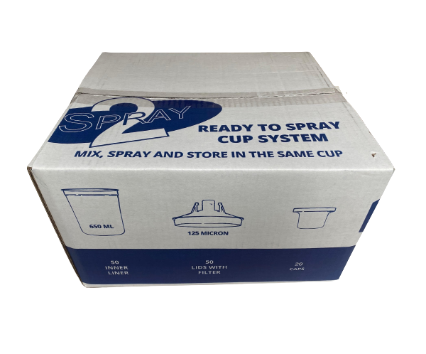 2Spray PPS Disposable Mixing Cups, 650ml, 125 Micron, Box Of 50 ...