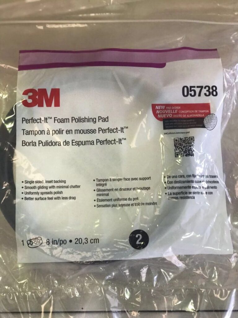 3M 5738 Black Foam Polishing Waffle Pad 203mm. Removes Swirls ...