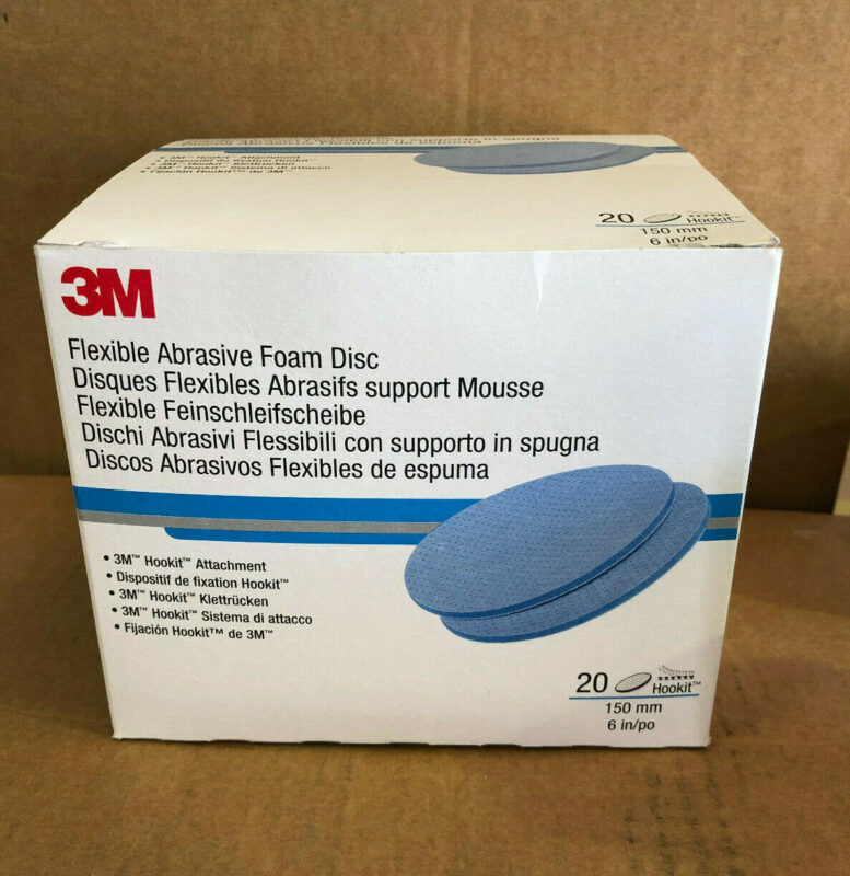 3M 33540 Wet/Dry Flexible Foam Blue Abrasive Disc 150mm, 800g. Box Of 20 - Spectra Paints