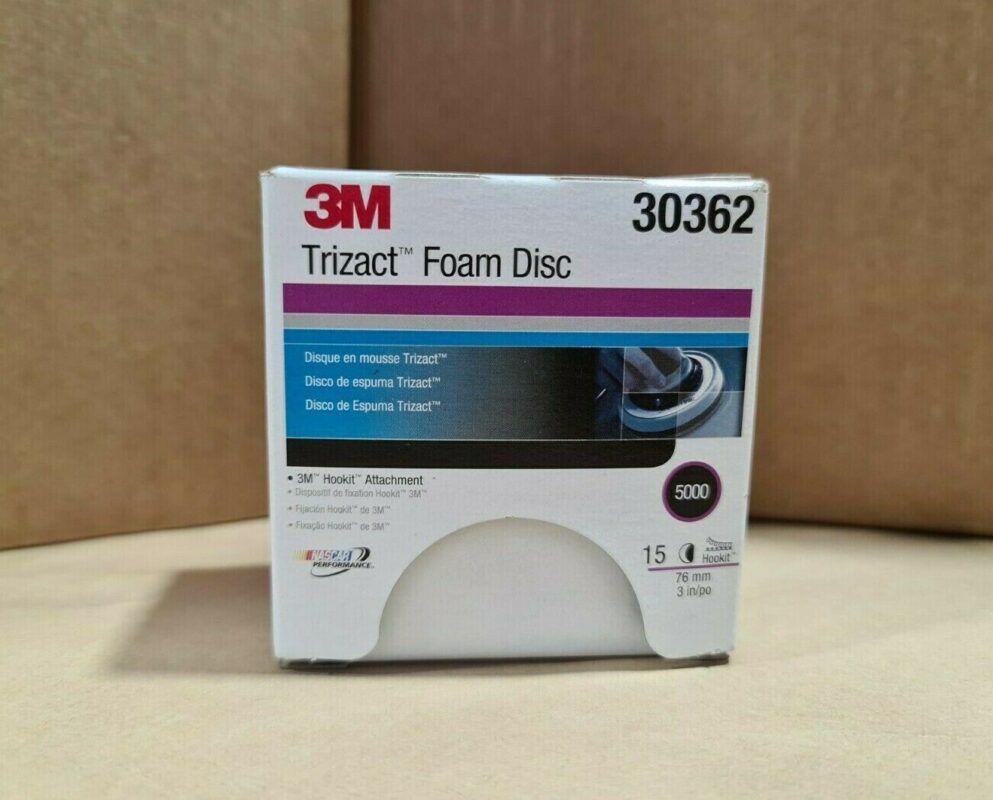 3M 30362 Trizact Foam Disc 5000 Grit, 76mm/3inch, Box Of 15 - Spectra Paints