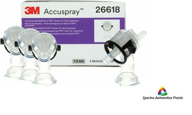 3M Accuspray 26618 Clear Atomotizing Head Refil Kit. 1.8mm, Box Of 4 ...