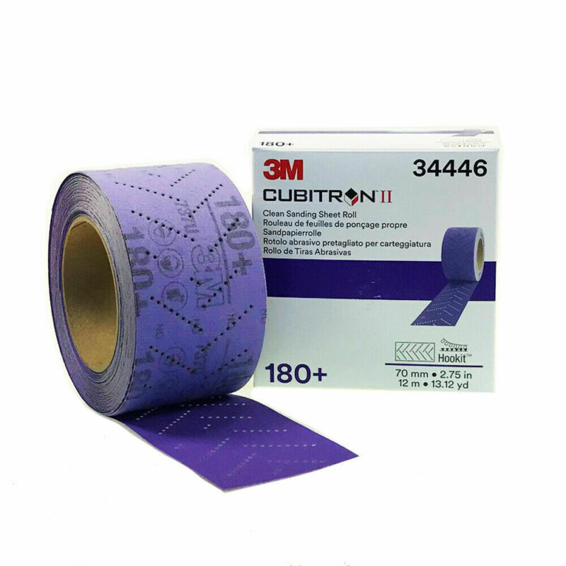 3M 34446 Cubitron II Clean Sanding Sheet Roll 180g. Speedfile. 70mm X ...