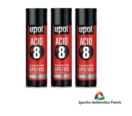 Upol Acid #8 Etch Primer 450ml Aerosol X3 - Spectra Paints