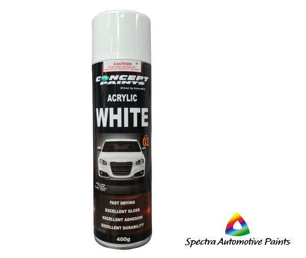 Concept Paints Acrylic White Spraycan, Aerosol 400g - Spectra Paints