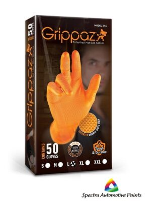 Grippaz Orange Premium Nitrile Gloves, Non Slip, Tough And Durable ...