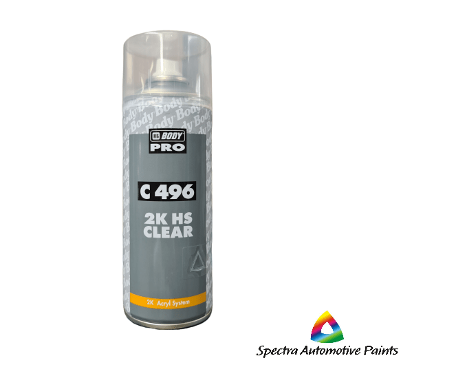 HB 496 High Gloss HS 2K Clear Coat Paint Aerosol 400ml - Spectra Automotive Paints