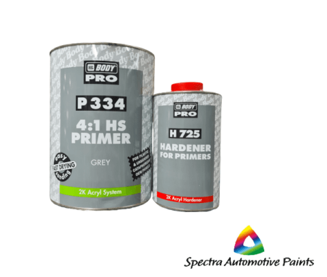 HB Body 334 HS Acrylic Primer Grey 4:1, 5L Kit - Spectra Paints