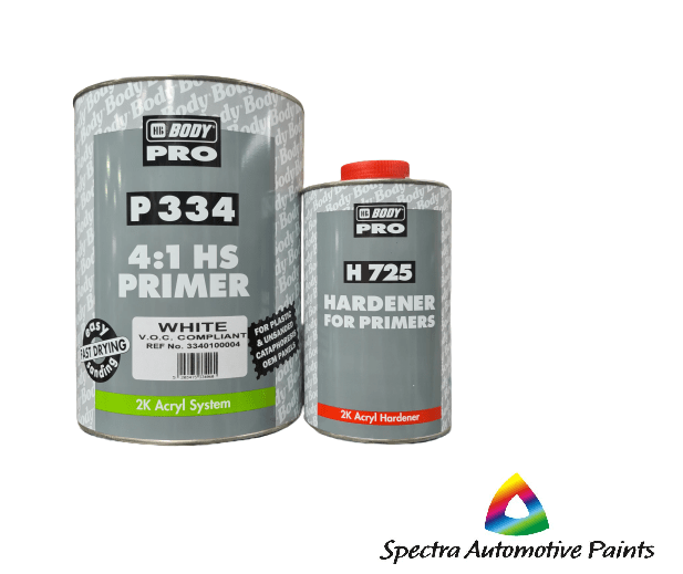 HB Body 334 4:1 HS Acrylic Primer White. 5L Kit - Spectra Automotive Paints