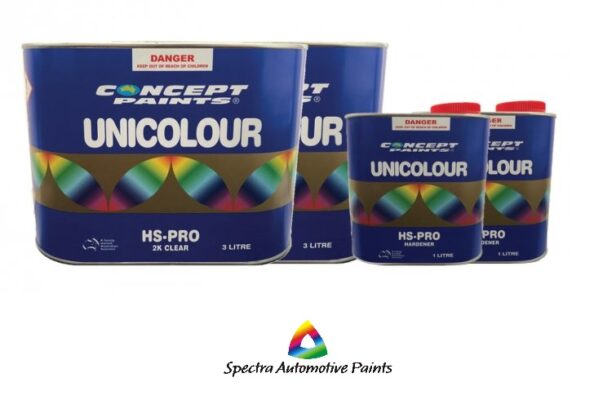 Concept Paints Unicolour HS-PRO 2K Clear Kit (3:1).8lt Kit. Automotive ...