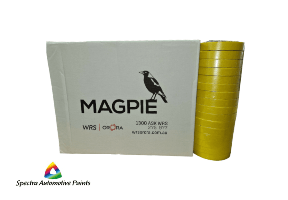 Magpie Yellow Waterproof High Temp Masking Tape 18mm, Box Of 96 Rolls ...