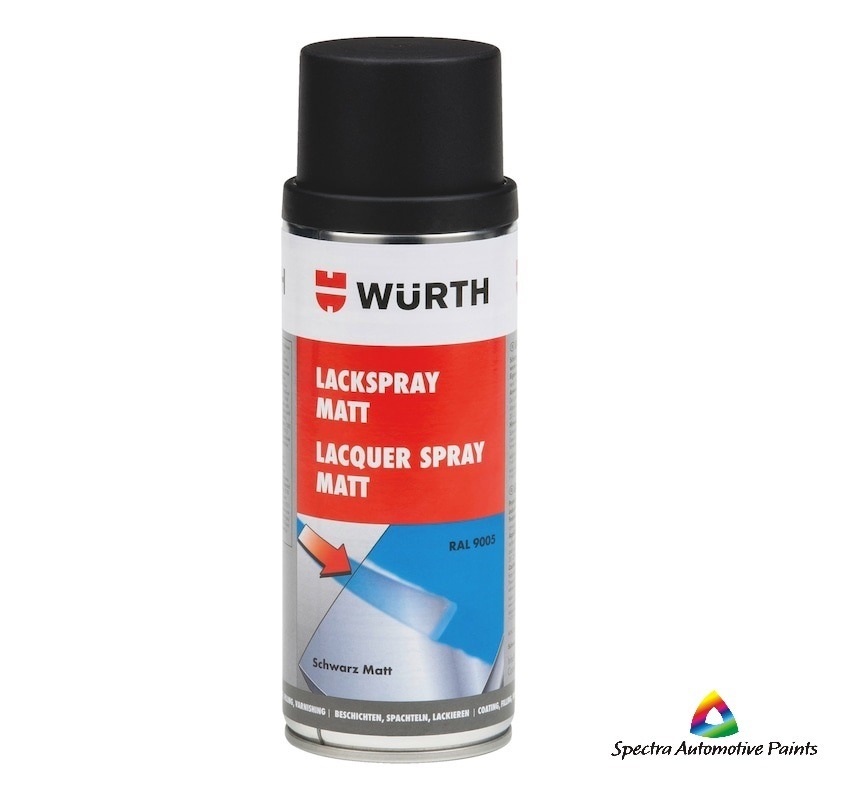 Wurth Matt Black 400ml Aerosol/ Spraycan, Automotive Paint, Touch Up ...