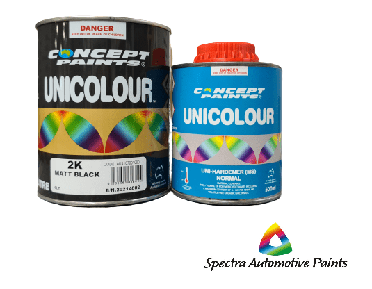 Concept Paints Automotive 2K Matt Black 1.5LT Kit. Ratio 2:1 ...