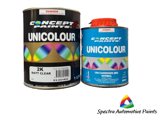 Concept Paints 2k Matt Clear Kit 1.5lt (2:1) - Spectra Automotive Paints