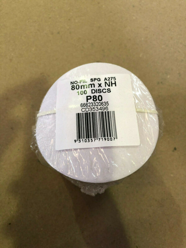 Norton A275 80g Speed Grip Discs, 80mm / 3" (Pack Of 100) - Spectra Paints