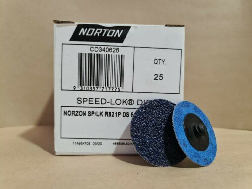 Norton NorZon Speed-Lok Quick Change Discs. 50mm 24 Grit. Box Of 25 ...