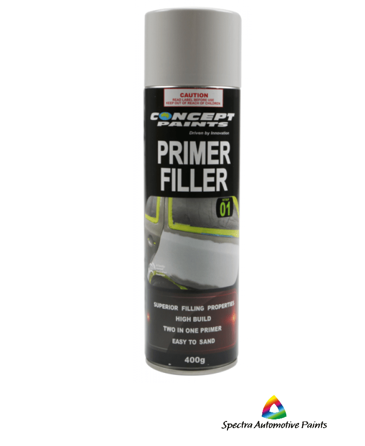 Concept Paints Primer Filler Aerosol, Spraycan 400g. Automotive Paint ...