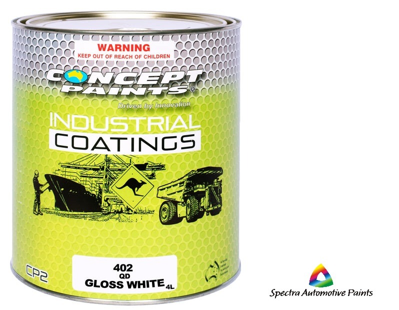 Concept Paints QD Enamel WHITE 4LT, Quick Dry Enamel, Automotive Paint ...