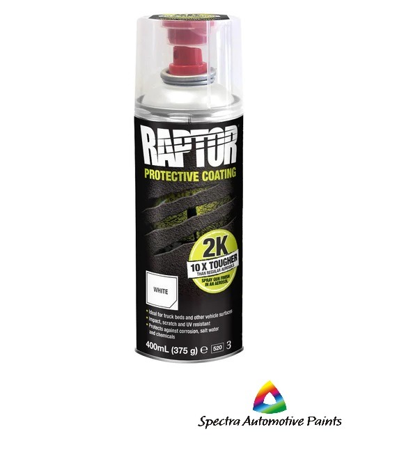 Upol Raptor Protective Coating Aerosol White 400ml (375g) - Spectra ...