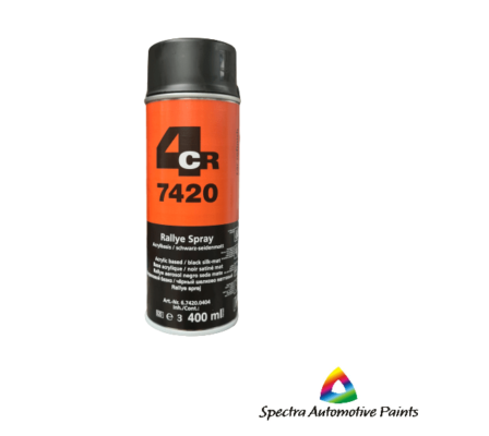 4CR SATIN BLACK PAINT, 400ml Aerosol - Spectra Paints
