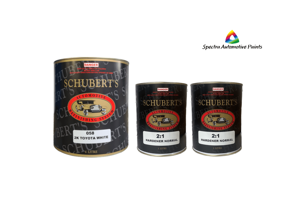 Schuberts Toyota 058 Toyota White 2K 6LT Kit 2:1. Automotive Paint ...