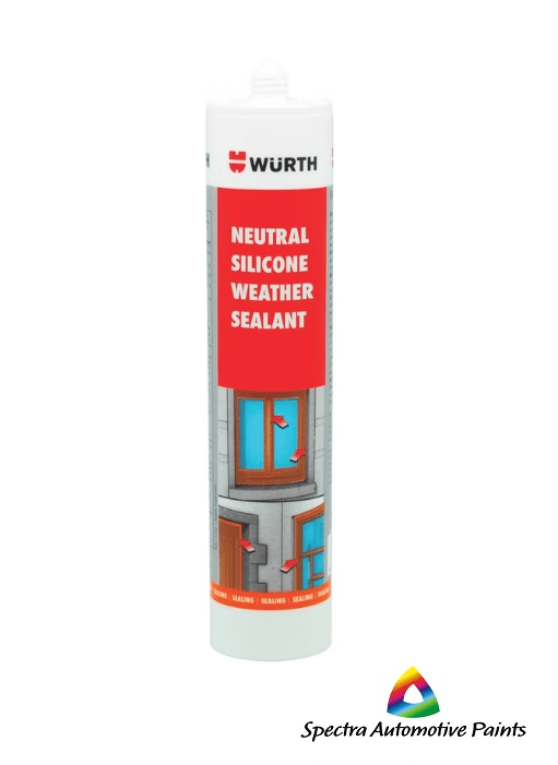 Wurth Neutral Silicone Weather Sealant Black, 300ml. - Spectra Automotive Paints