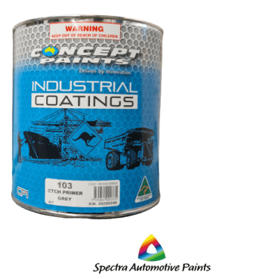 Concept Paints 1K Etch Primer Grey 4LT. Automotive Paint, Restoration. - Spectra Automotive Paints