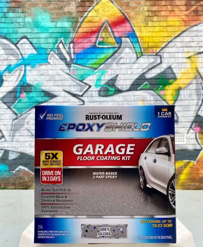 Rust-Oleum Epoxy Shield Garage Floor Paint Coating Kit Grey Gloss 1 Car Area - Spectra Paints