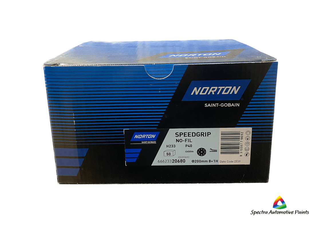 Norton H233 Speed Grip No-fil 40g Sanding Disc 200mm 8+1 Hole (Pack Of ...