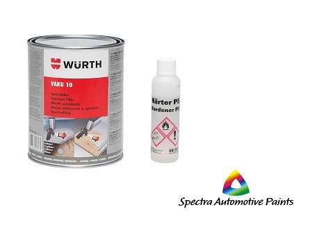Wurth Polyester Spray Filler Vaku 10. 1.5kg INCLUDES Hardener. Spray ...