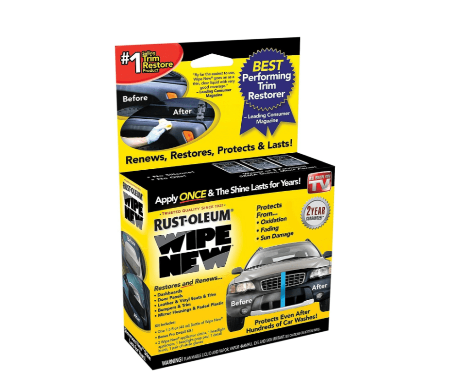 Rust-Oleum WIPE NEW Car Auto Trim Restore Wipe New - 4 Wipes And Glove ...
