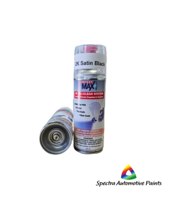 Spray Max 2K Satin Black Touch Up Spray Aerosol - Spectra Paints