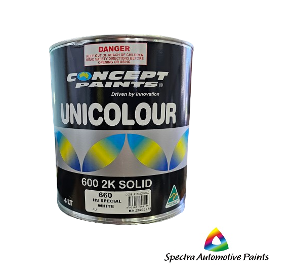 Concept Paints Unicolour 660 2K HS Special White 4lt 2:1. Automotive ...