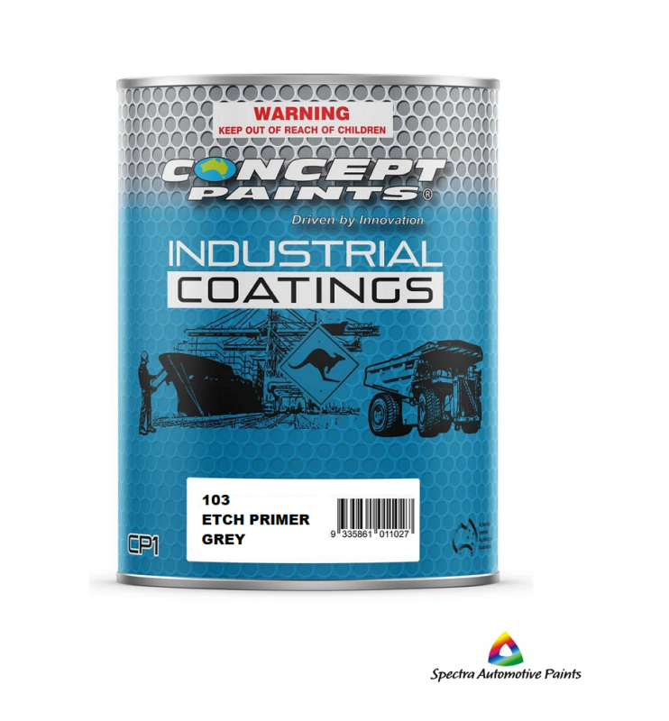 Concept Paints 1K Etch Primer Grey 4LT. Automotive Paint, Restoration. - Spectra Automotive Paints