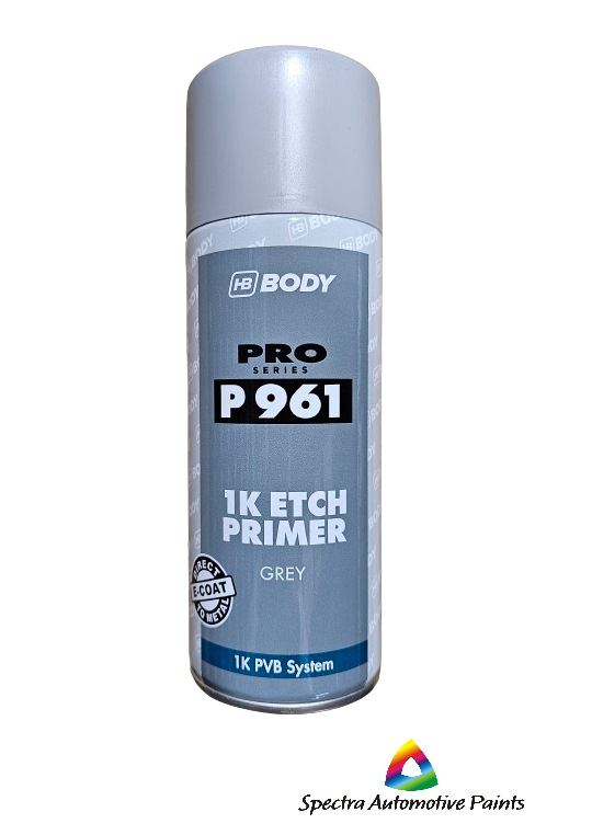 HB Body P961 1K Etch Primer LIGHT GREY Aerosol, 400ml - Spectra Automotive Paints