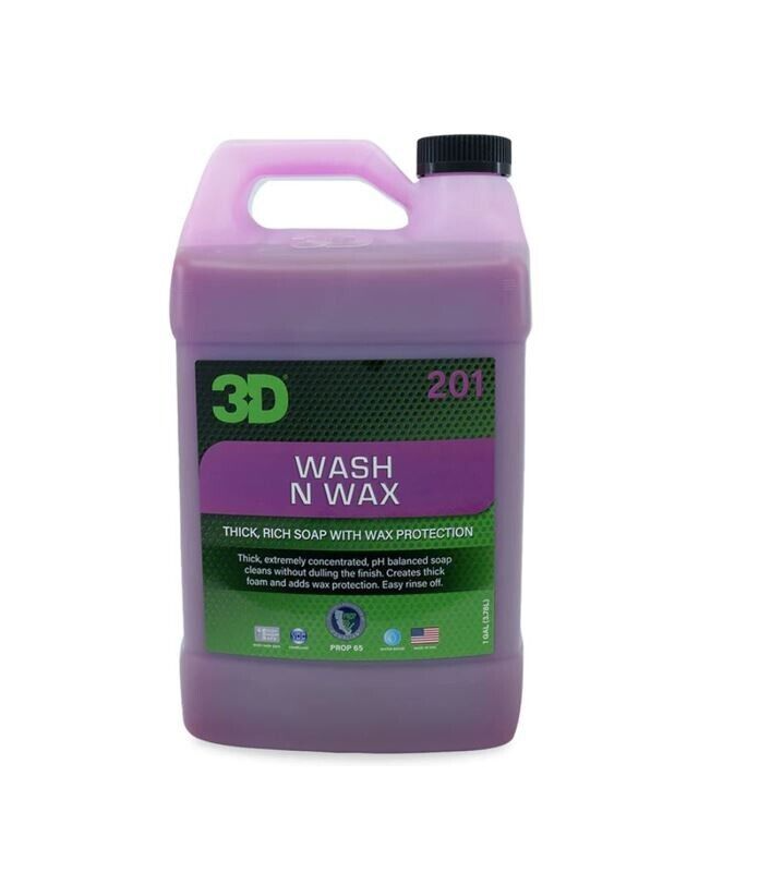 3D Wash N Wax Car Soap With Liquid Wax 3.78LT. 201 - Spectra Paints