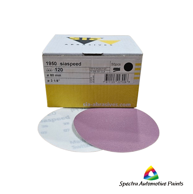 SIA 1948/1950 Siaspeed 120g Velcro No Hole Abrasive Sanding Discs 80mm ...