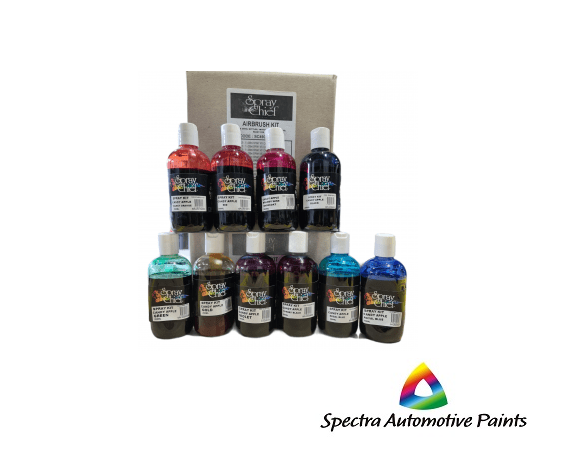 Spray Chief Candy Apple Colours Air Brush Kit, 10x 200ml Candy Colours ...