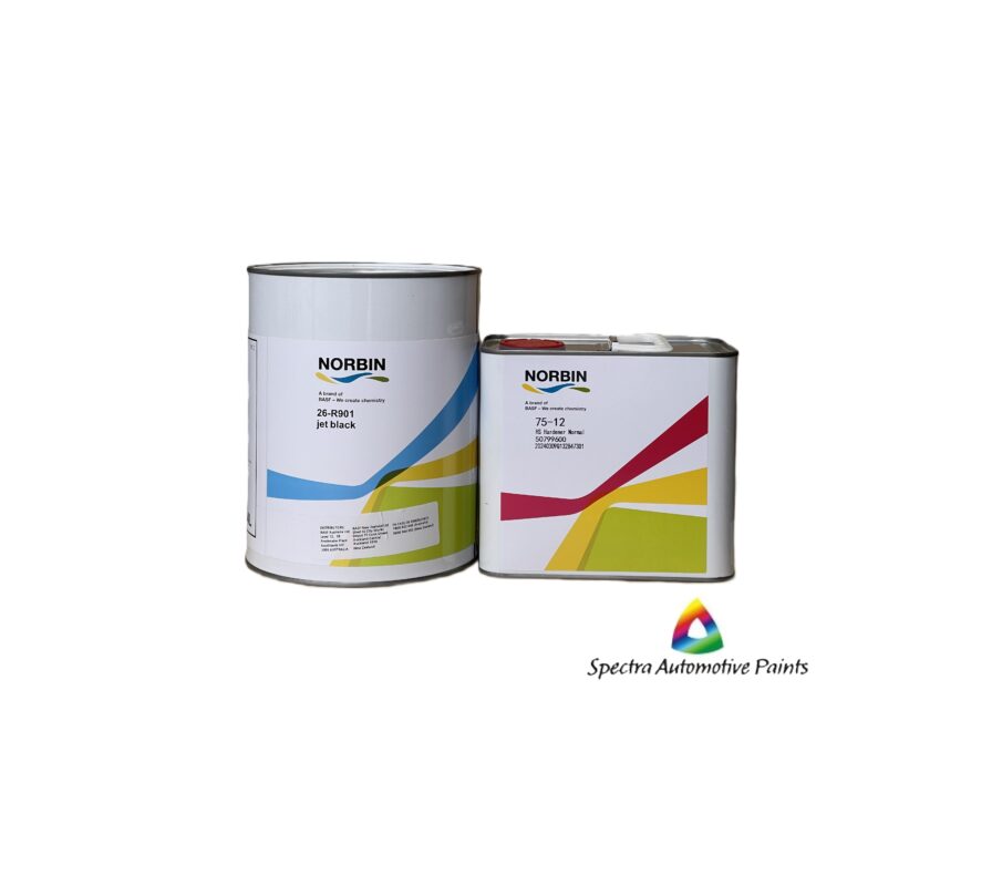 Norbin 2K Jet Black 6.5lt Kit With Hardener Normal (2:1) Made By BASF ...
