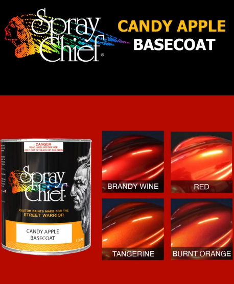 Spray Chief Candy Apple TANGERINE Pre Mixed 1Lt - Spectra Paints
